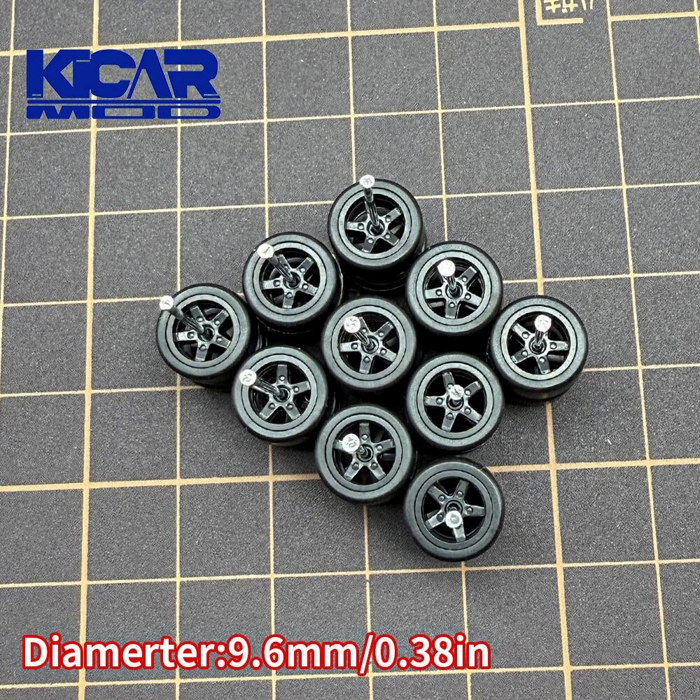 Колеса для модели автомобиля 1:64 KICARMOD, черные