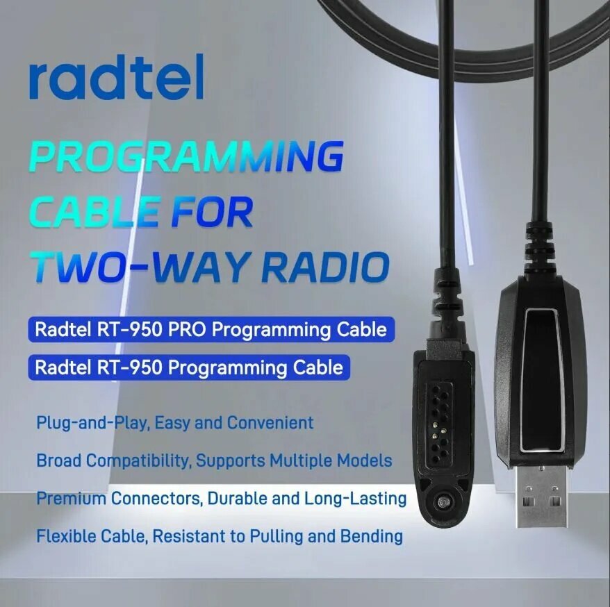 Кабель для программирования Radtel RT-950 или RT-950 PRO