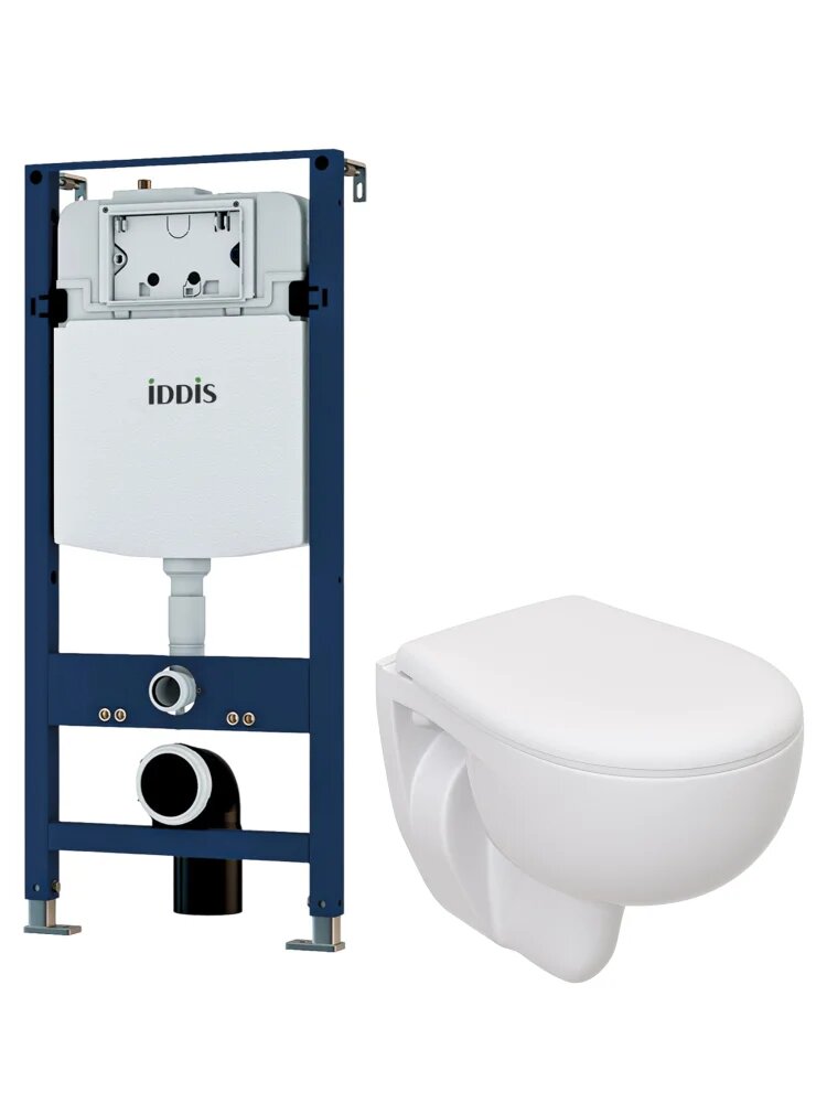 Комплект 3 в 1 Унитаз подвесной Seramiksan Natura A051041H / Сиденье AG50002 / Инсталляция IDDIS Profix PRO0000i32