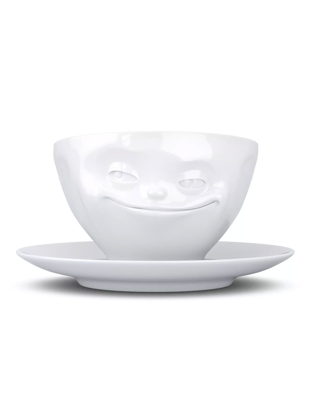 Чашка чайная с блюдцем Tassen Мимика Grinning 200 мл, фарфор, Германия