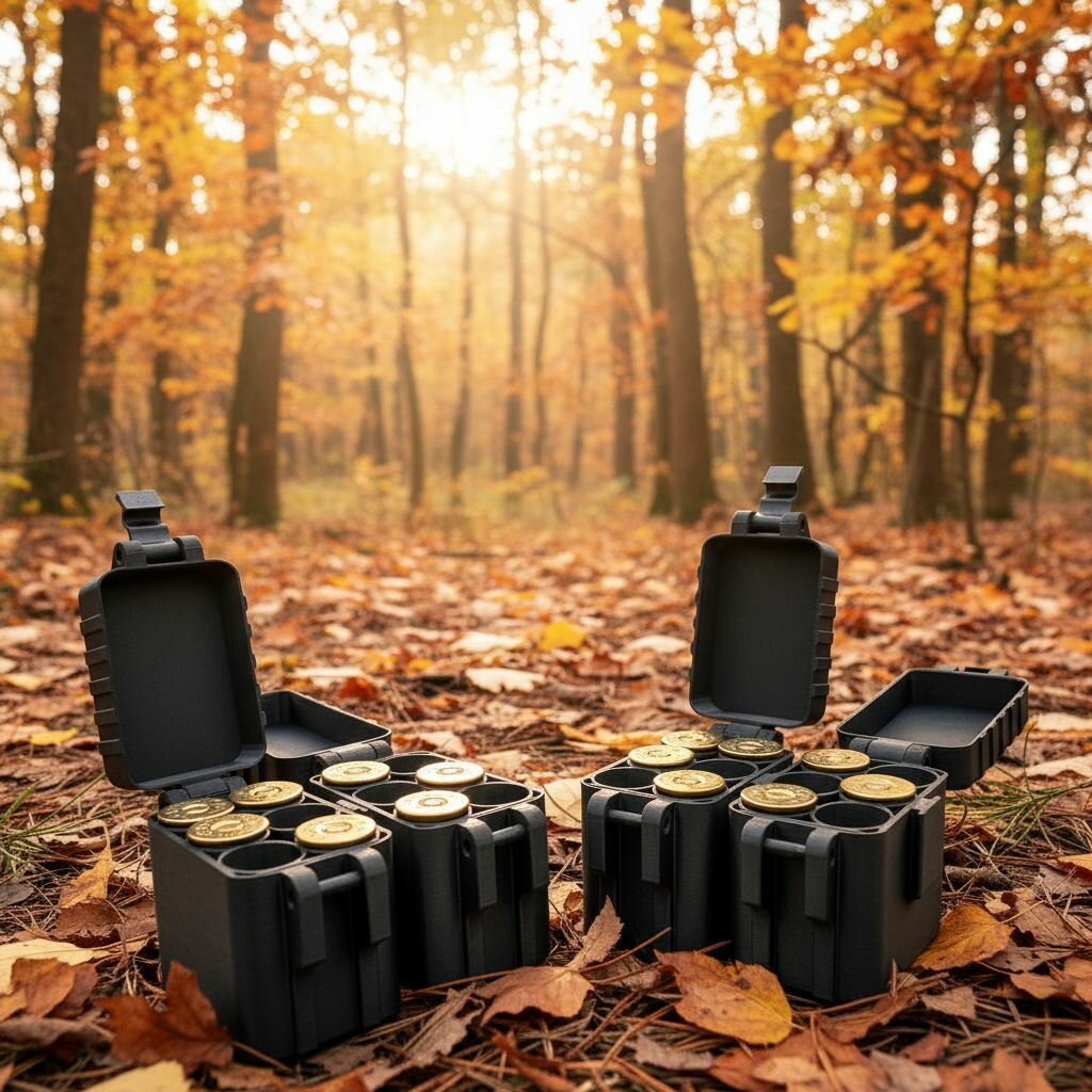 Бокс для охотничьих патронов 12 калибра на 6 шт.