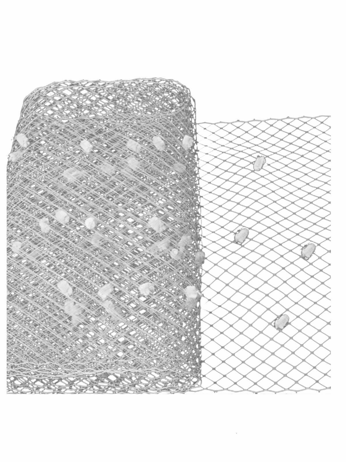 Сетчатая ткань для украшения шляп, Белый