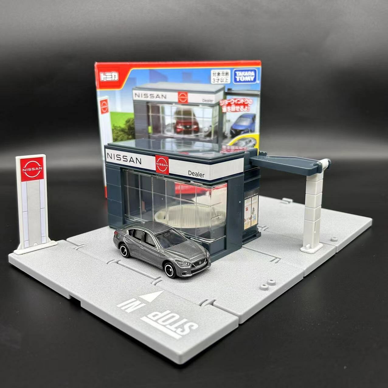 Набор сцен для автомобилей TOMY Domeka Town Series из сплава, игрушка для попкорна Disney