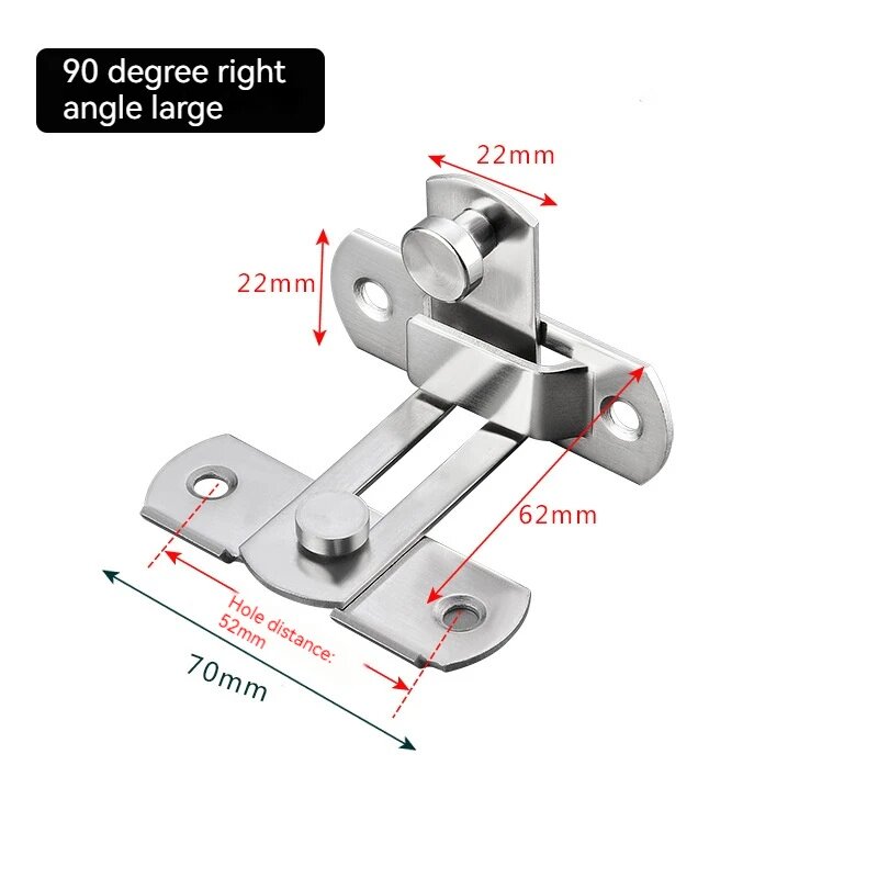Дверной болт ZEXEF для раздвижных дверей 3PCS, Large