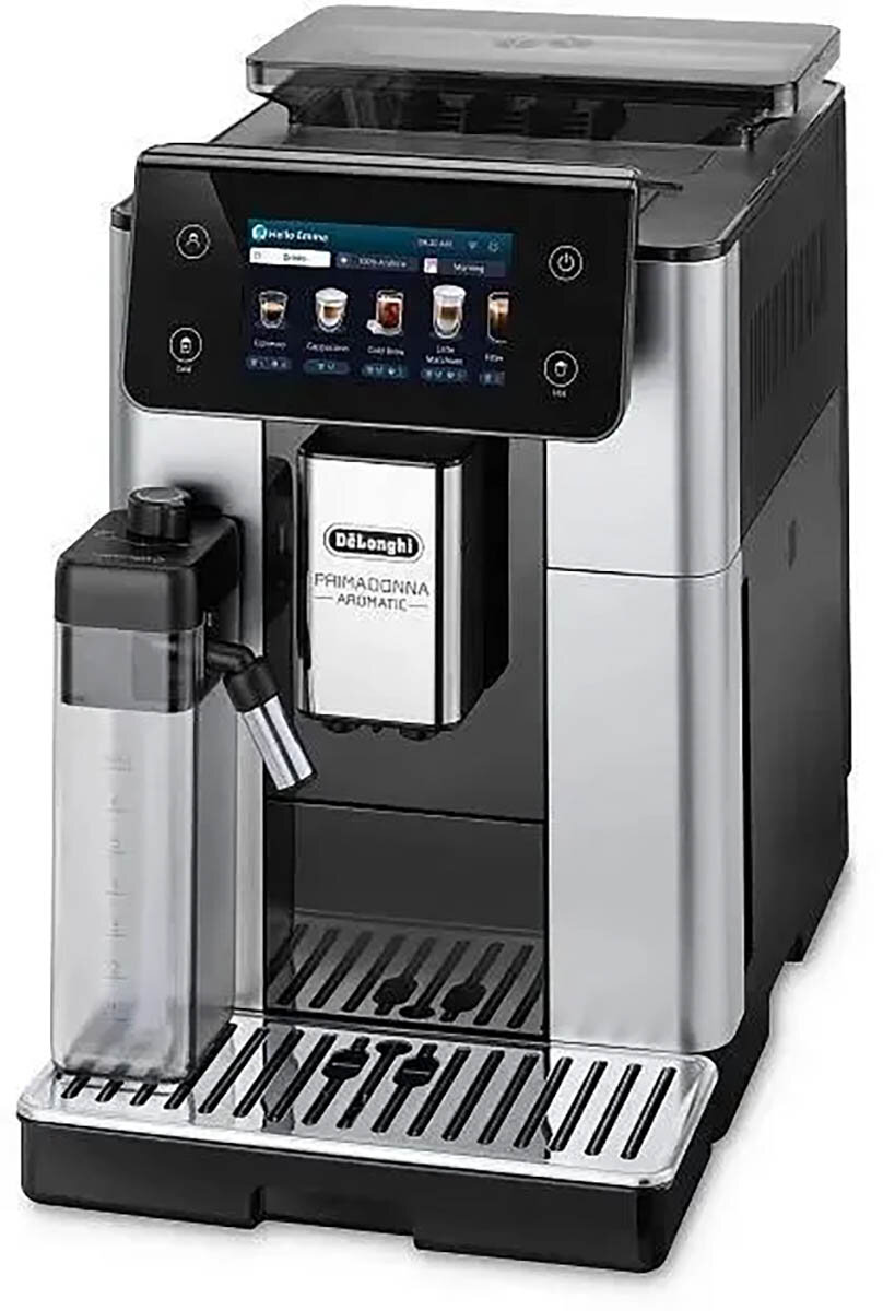 Кофемашина Delonghi ECAM630.75. TSM серебристый, 1450Вт, 19Бар, 2,2литра, 35 рецептов, сенсорная