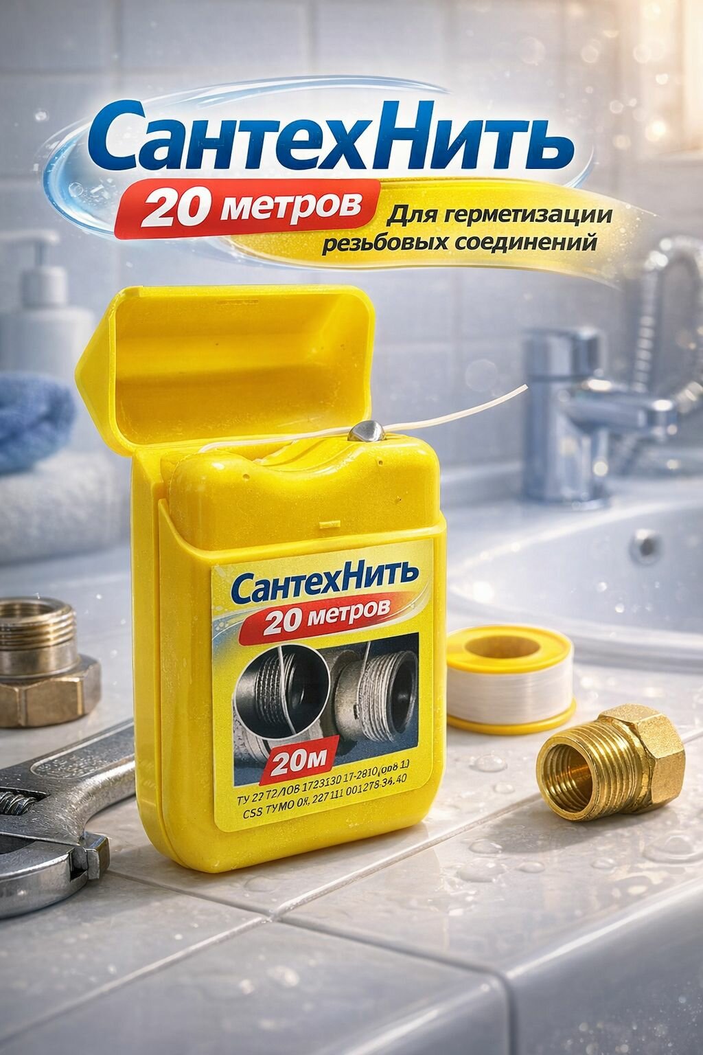 Нить сантехническая для резьбовых соединений
