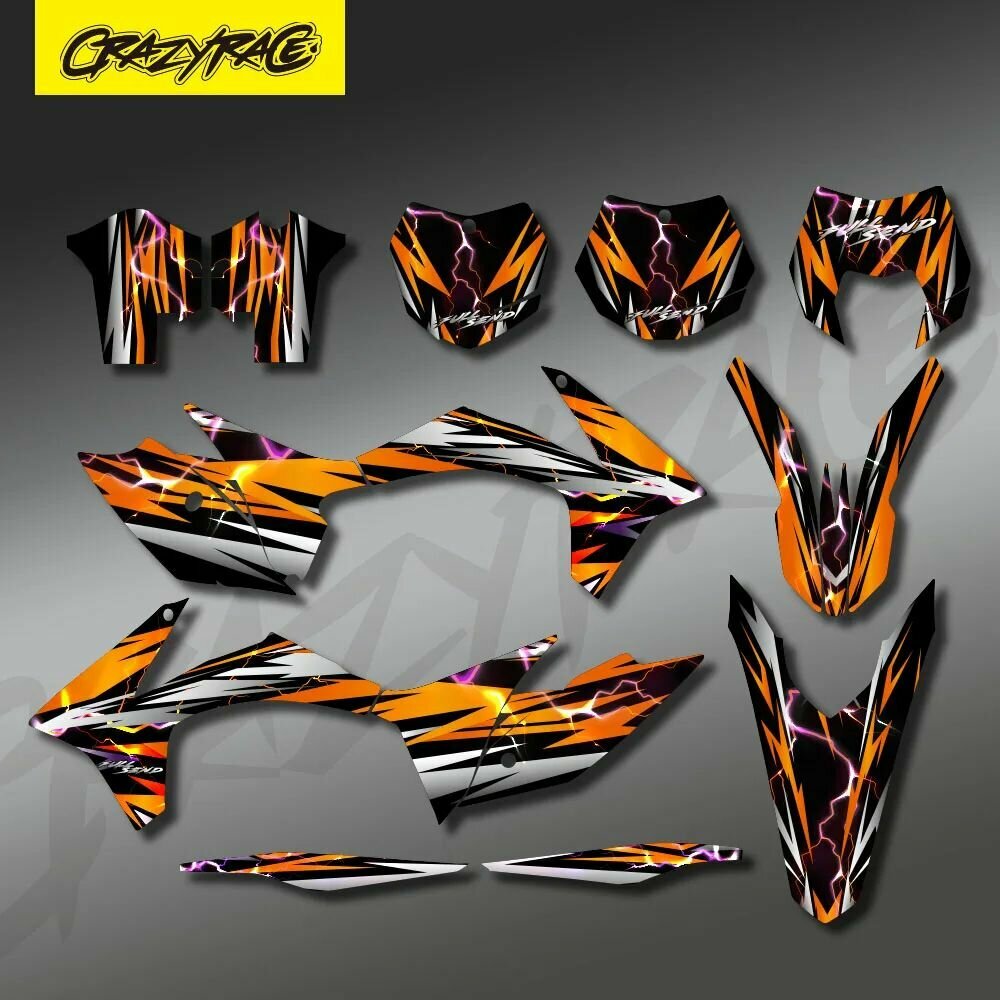 Наклейки для мотоциклов подходят для KTM 125 200 250 300 350 450 500 XC2011 EXC 2012 комплект графических фоновых наклеек