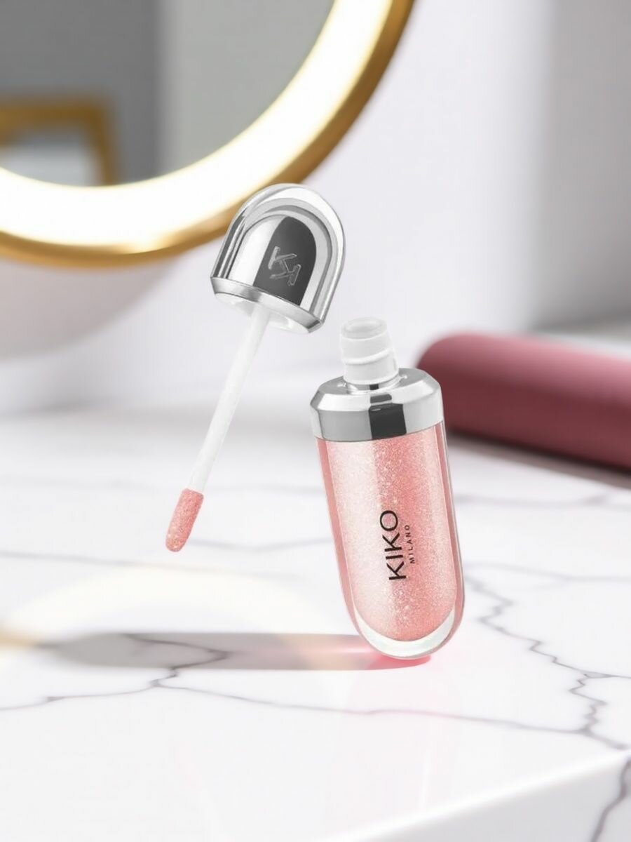 Блеск Для Губ Глянцевый Увлажняющий, Без Липкости. Питание, Защита И Уход, Трехмерный Эффект 3D, Увеличивает Объем, Гладкий Глянец, Комфортное Увлажнение. 04 Pearly Peach Rose.