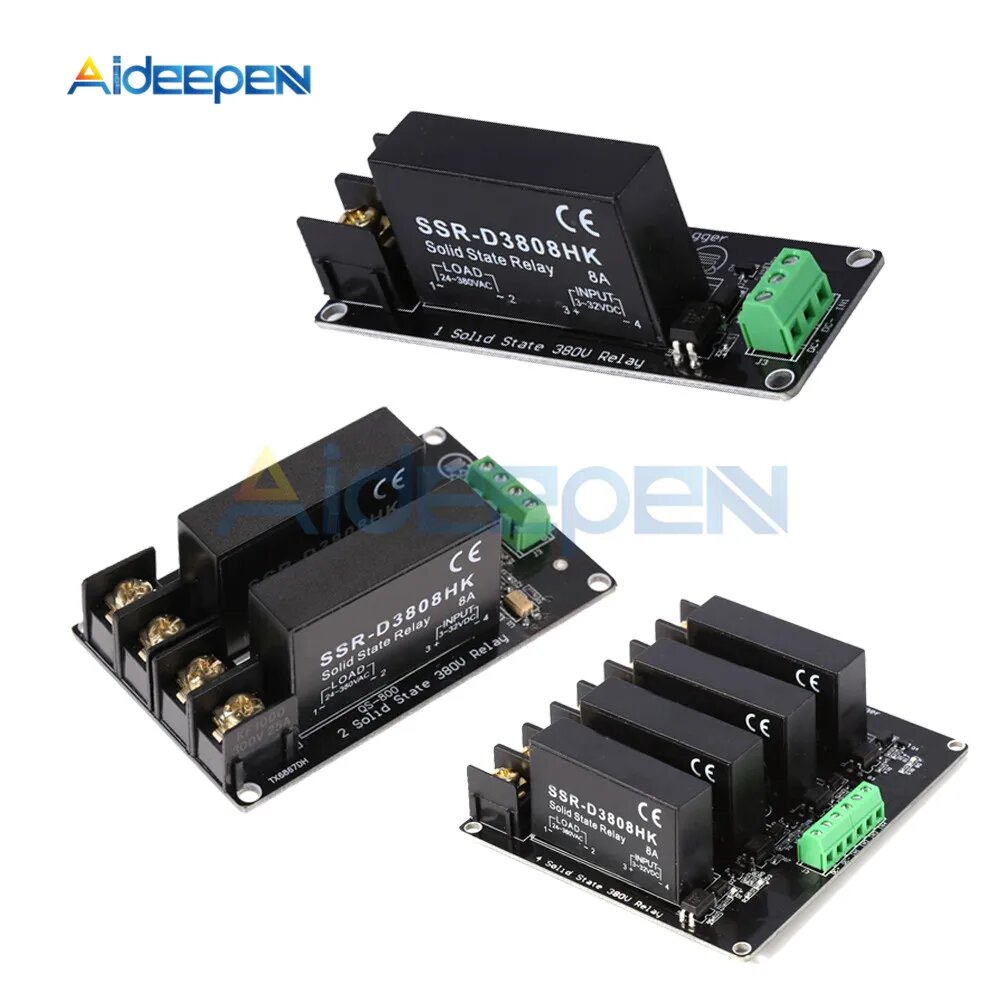 Aideepen SSR-D3808HK 4CH Solid State Relay Board — фото 1