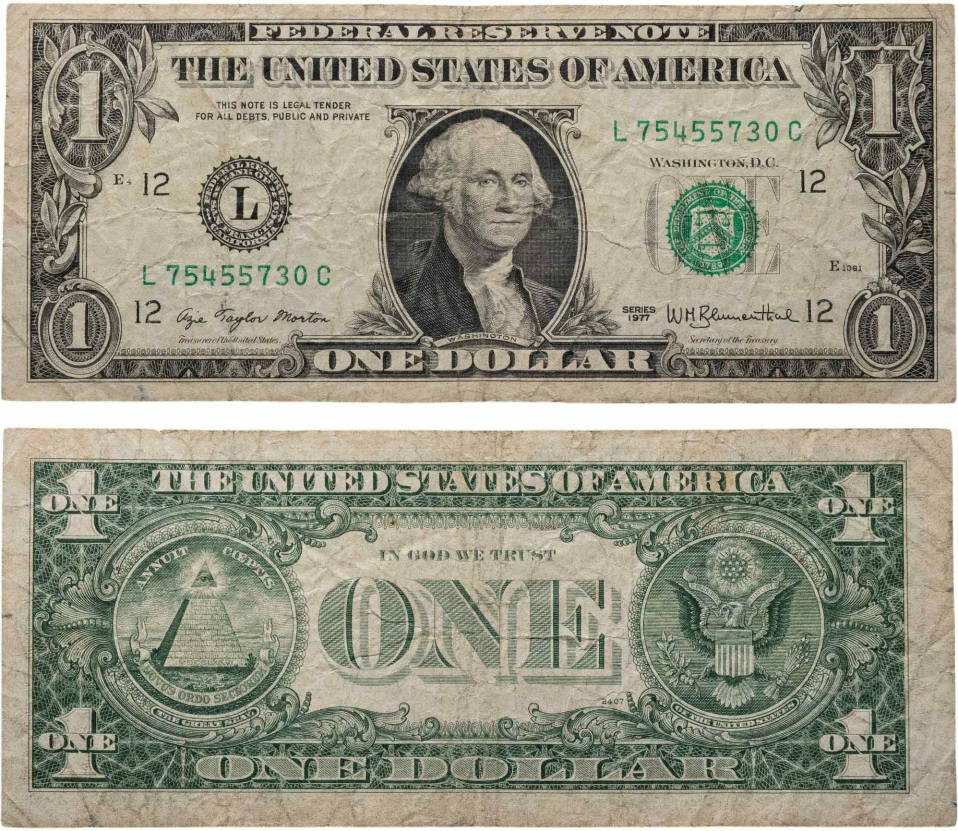 США 1 доллар 1977 L-Сан Франциско