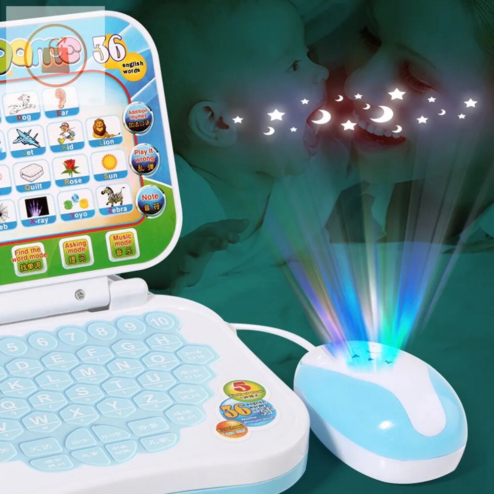 Детский обучающий компьютер E-school Study Game 56 - Учебная игра для детей 3-5 лет, с мышкой — фото 1
