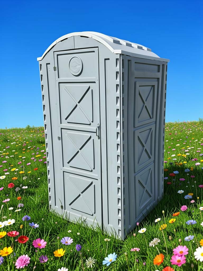 Туалетная кабина с баком Азия (площадка для ног)