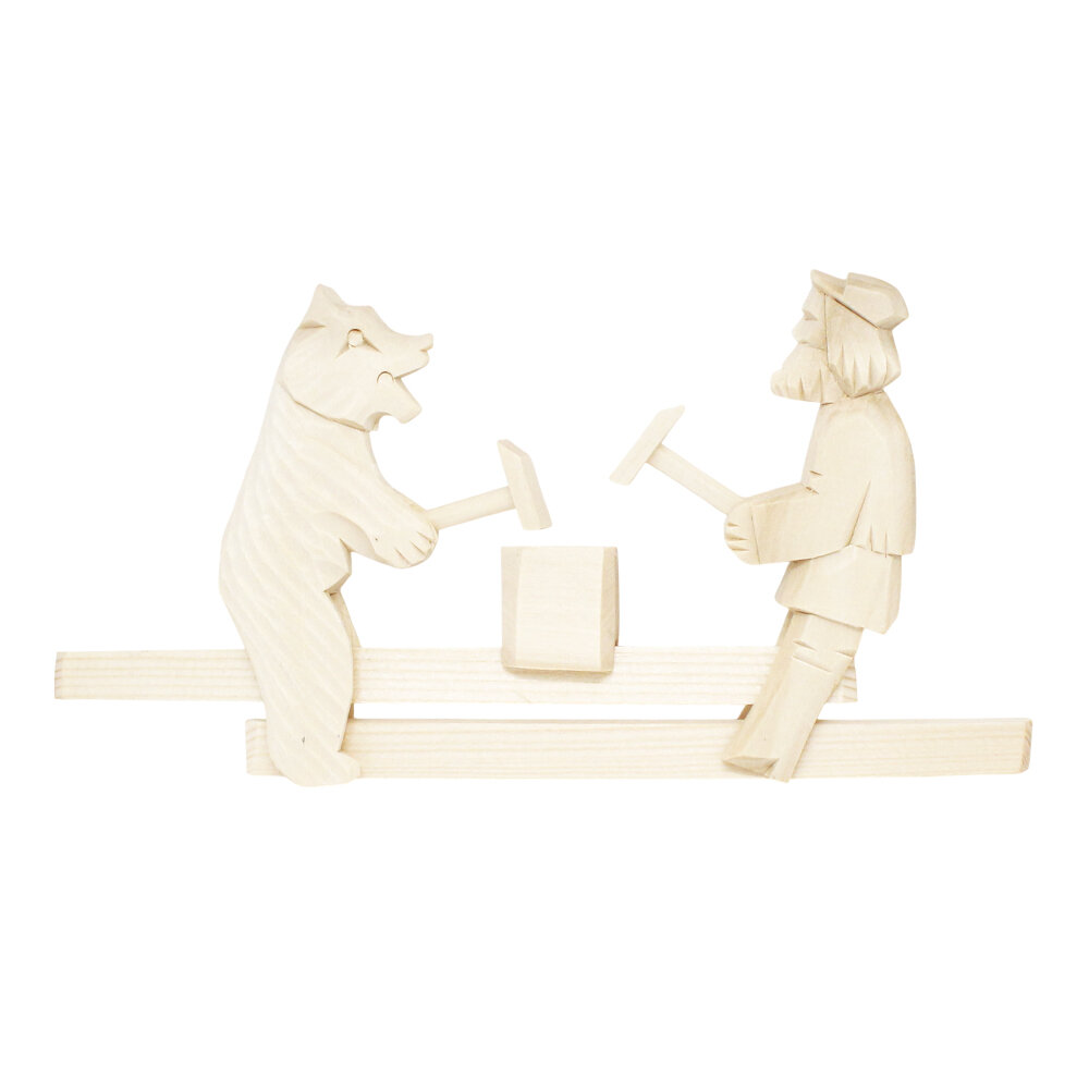 Деревянная Богородская игрушка "Кузнецы", (Ручная работа)