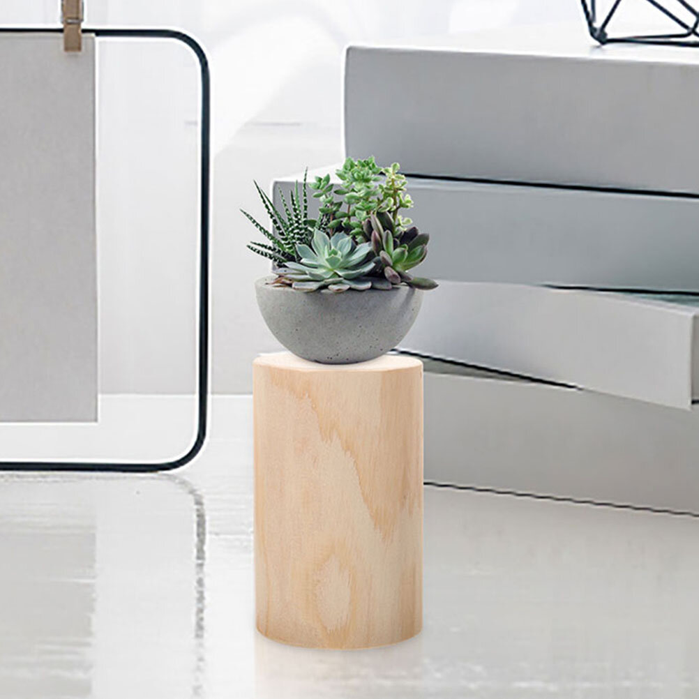 Деревянные заборные столбы бежевого цвета для сада, круглые декоративные столбики из натурального дерева