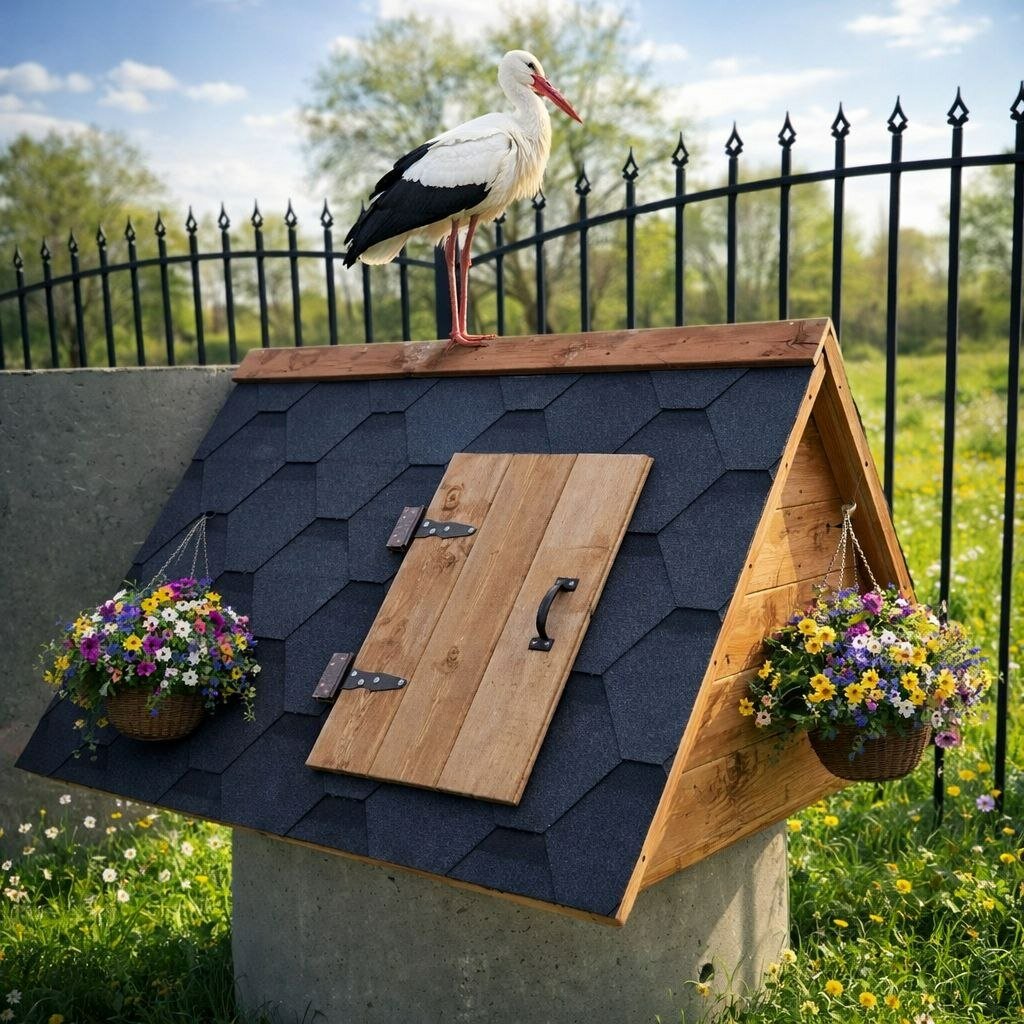 Деревянный домик на колодец. Крышка на колодец из дерева.