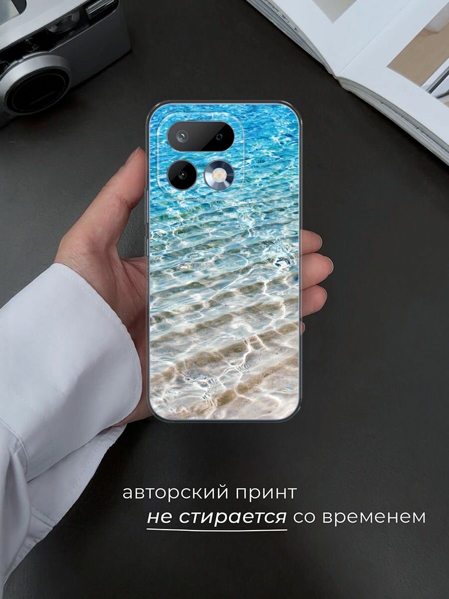 Силиконовый чехол на Realme 16 Pro / Реалме 16 Про с принтом Волны 10 — фото 1