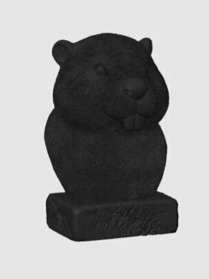 Эксклюзив! Бюст Бобра (10см, черный) - подарок, талисман