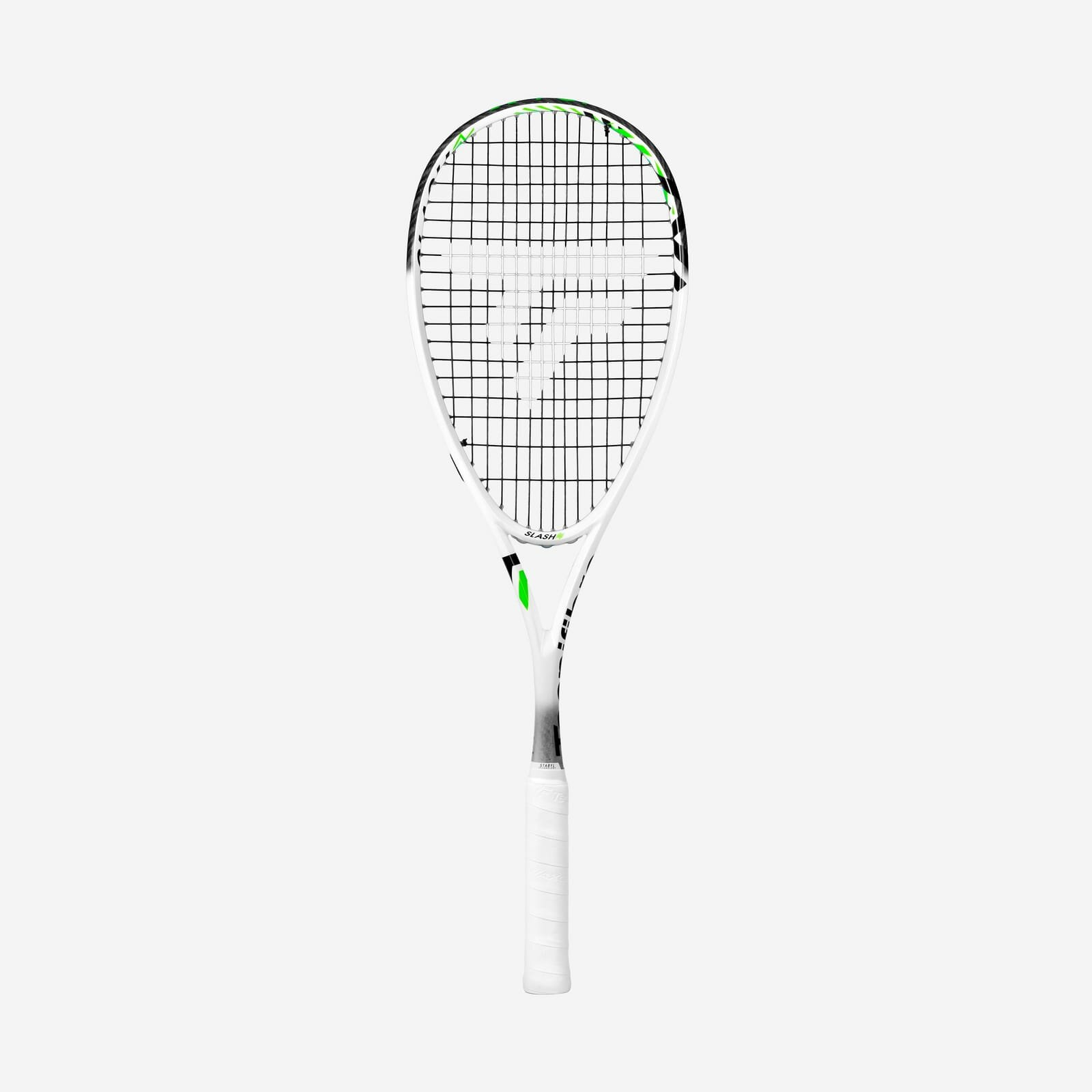 DECATHLON ракетка для сквоша tecnifibre slash 135g power xtop, белый/серебристый/зеленый