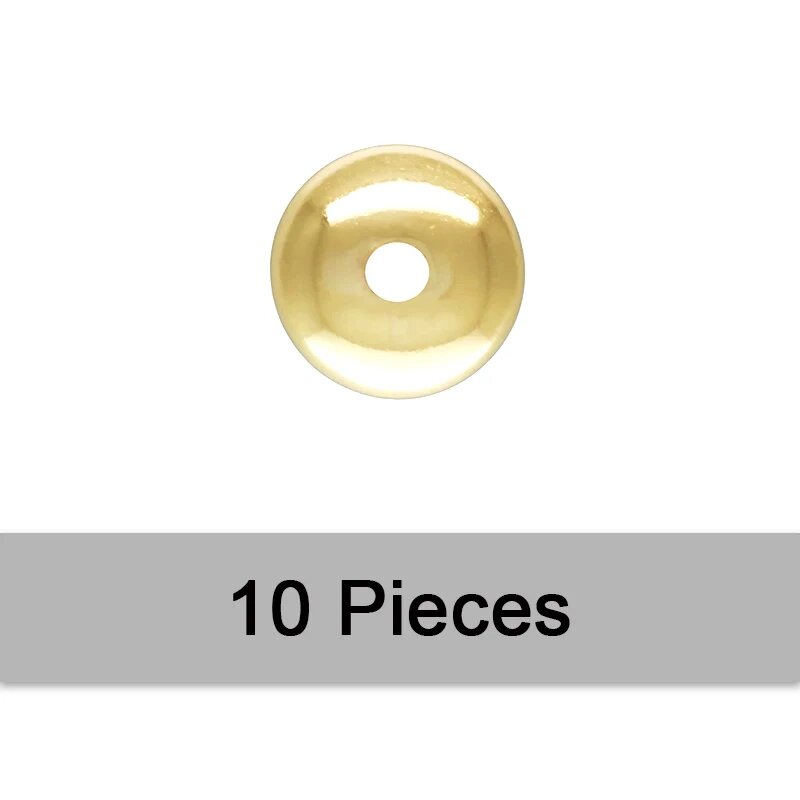 100% позолоченные бусины-диски из 14-каратного золота для изготовления 4.5x2.5mm, 10 pieces