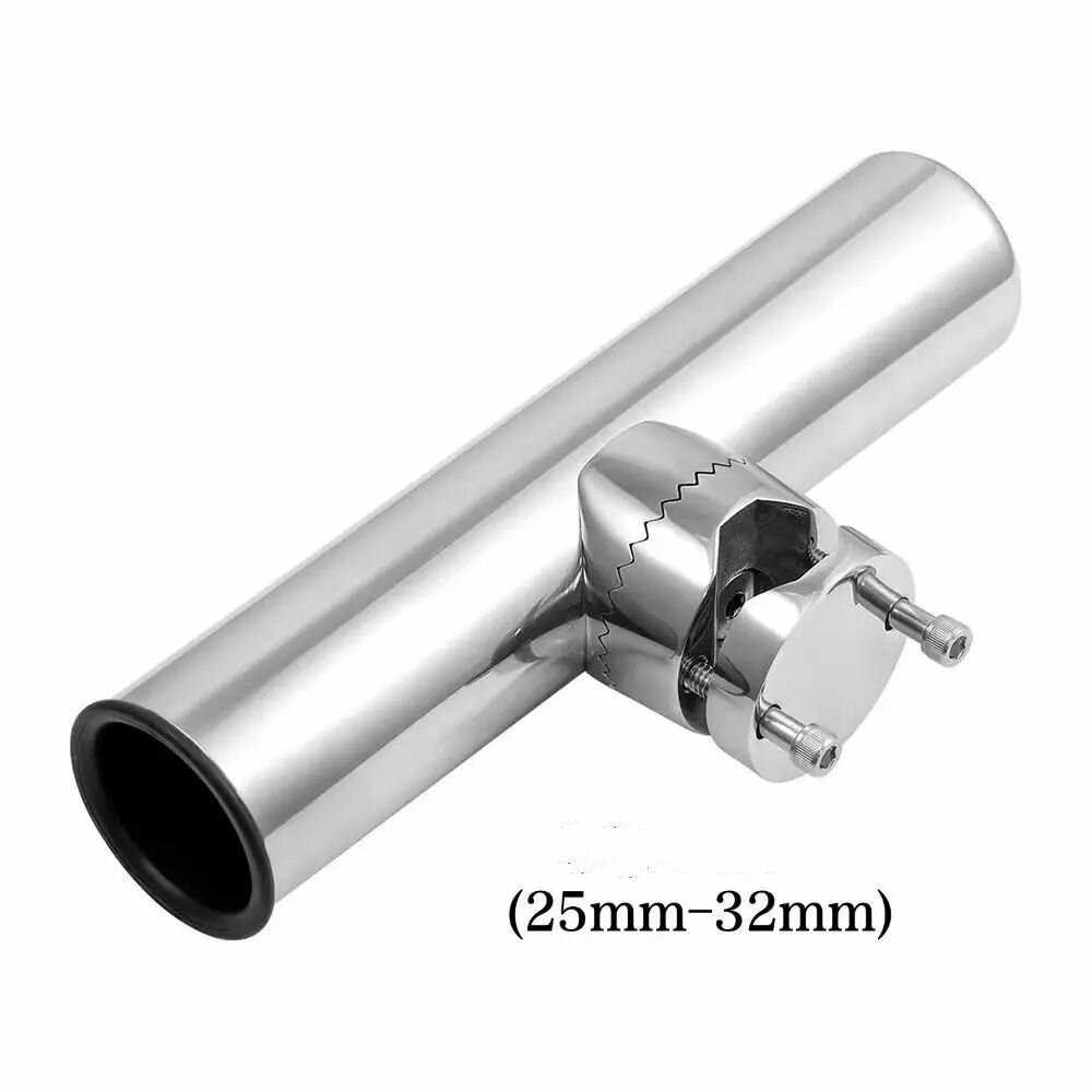 Держатель стакан для спиннинга на леер лодки, яхты, катера/крепление середина