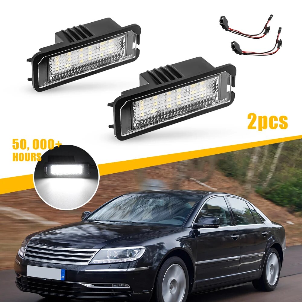2 шт./компл. белые светодиодные фонари номерного знака для VW Golf Beetle Passat B6 CC Phaeton polo mk3 gti mk4 GT Skoda Superb автомобильные фонари