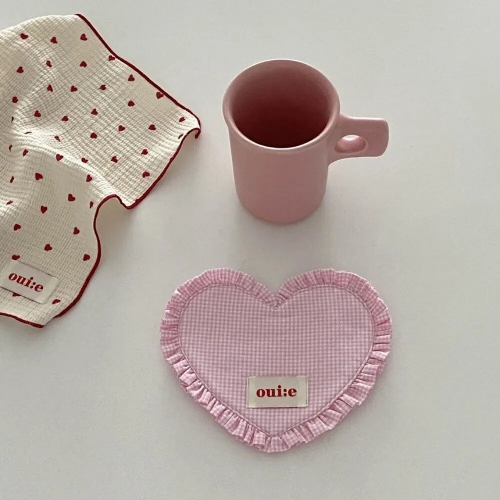 Сердевидные коврики для посуды Heart-shaped Placemats Розовый, S-Style B