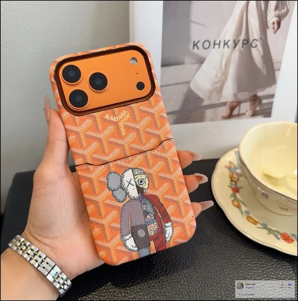 Стильный чехол Goyard из серебристого алюминиевомагниевого сплава, премиум аксессуар для смартфона Apple iPhone 17 Pro Max