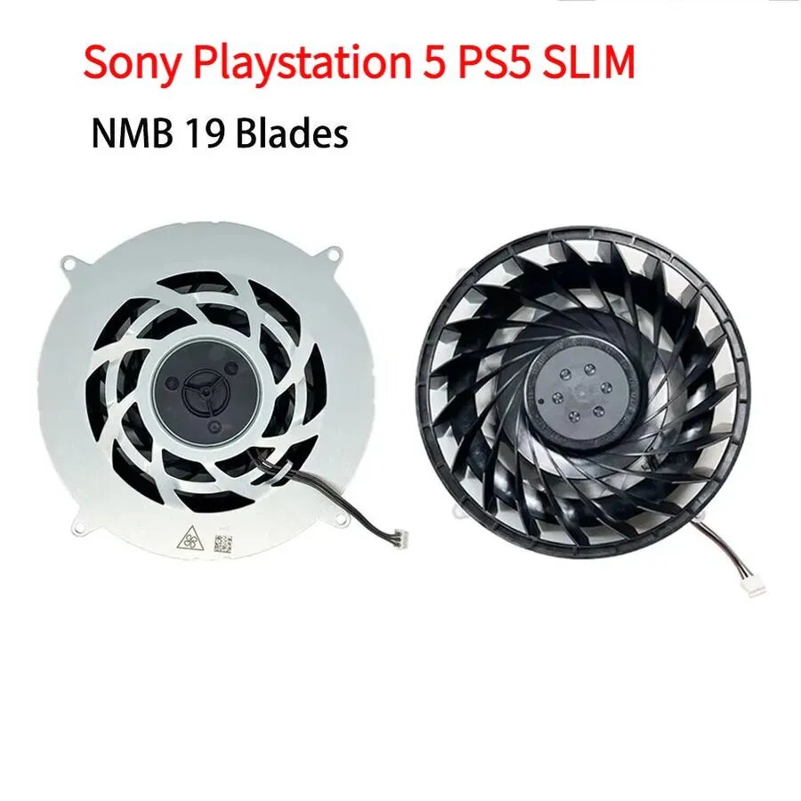 Охлаждающий Вентилятор, кулер для приставки Sony Playstation 5 PS5 SLIM NMB 11541GS-12M-WB-01 19 лопастей