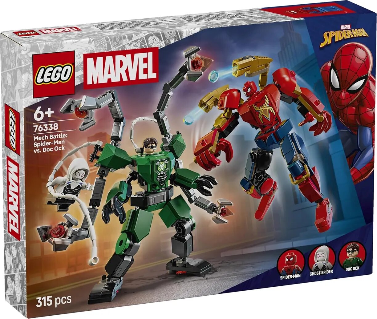 Конструктор LEGO Marvel Super Heroes 76338 Битва роботов : Человек-паук против Доктора Осьминога