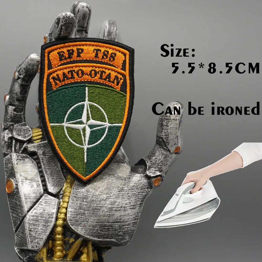 Нашивка NATO EFP, 5.5*8.5см, Серый, AC158-2