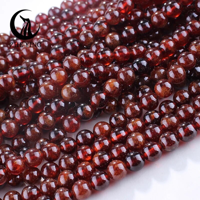 Натуральные бусины цитрин 6-10 мм Бордовый, 6-6.5mm(58-60pcs), 151. Orange garnet