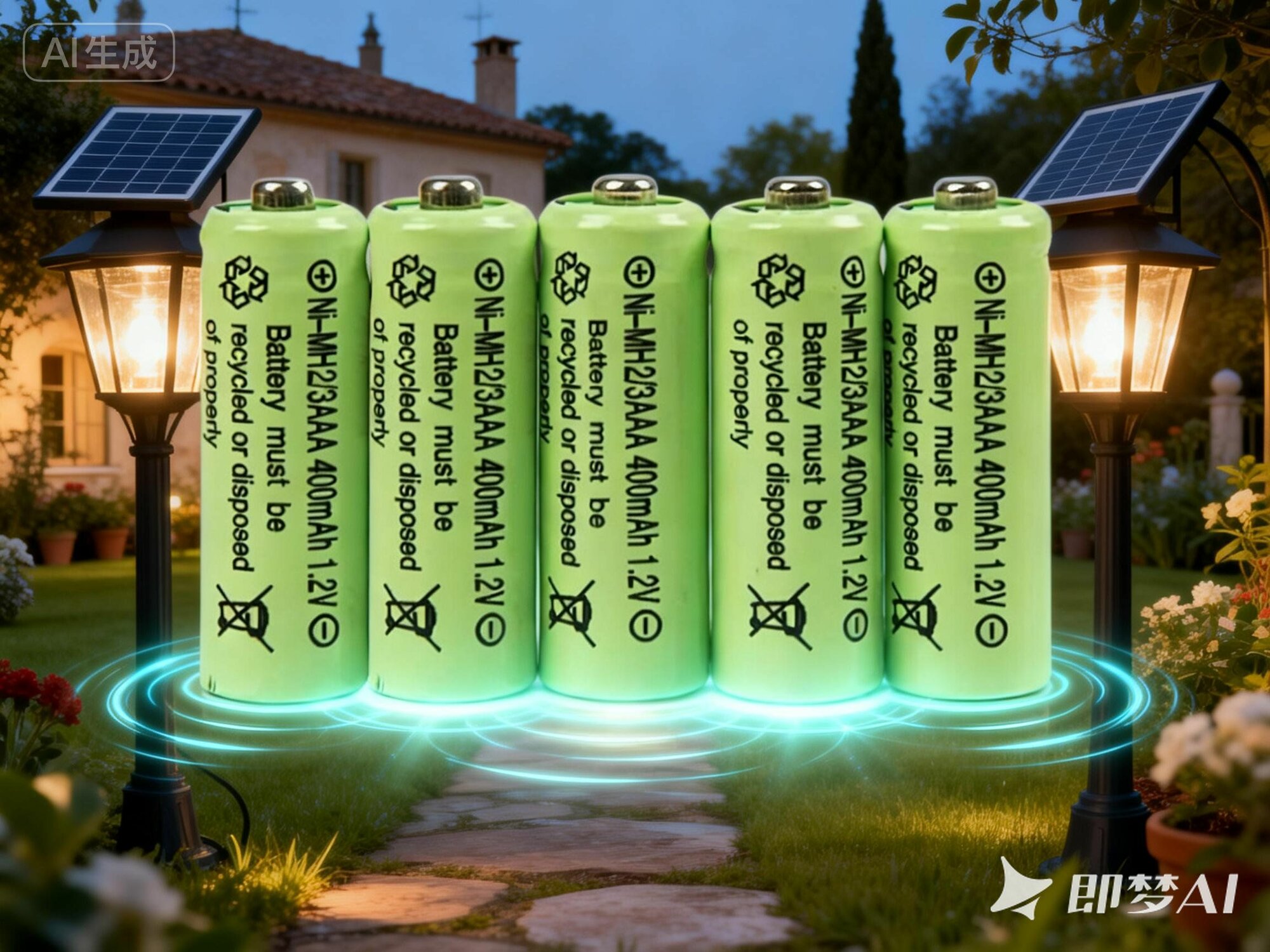 Аккумулятор 2/3 AAA NI-MH 1.2v 400mah 28x10мм 5 шт, не батарейка типа ААА
