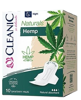 Прокладки гигиенические Cleanic Naturals Organic Cotton&Hemp (ночь 3*) 10 шт