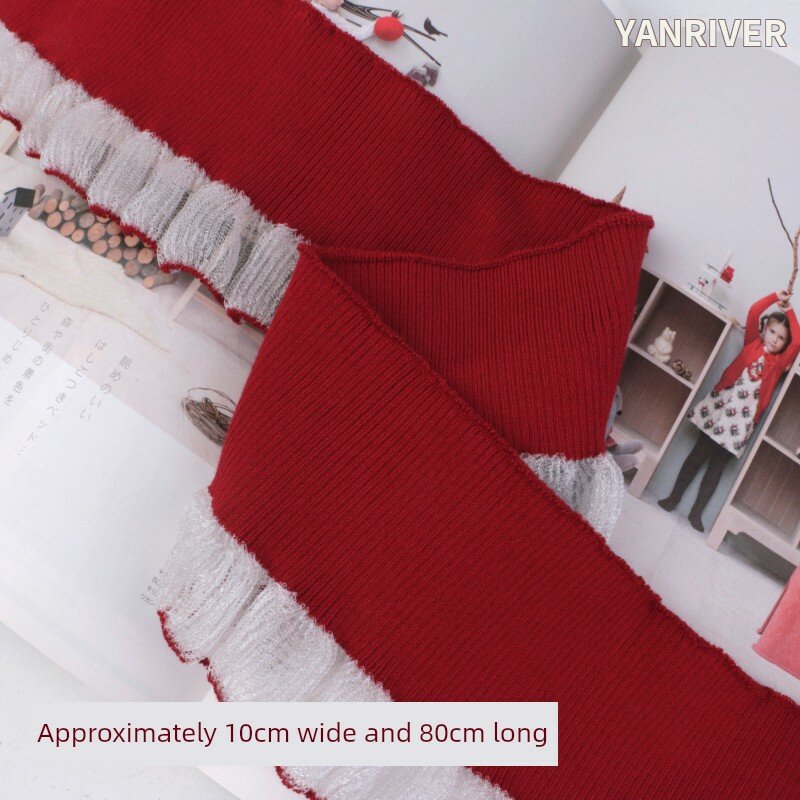 Прозрачные рифленые трикотажные эластичные тесьмы для одежды с волнистыми краями и кружевной тесьмой из рифленой ткани.