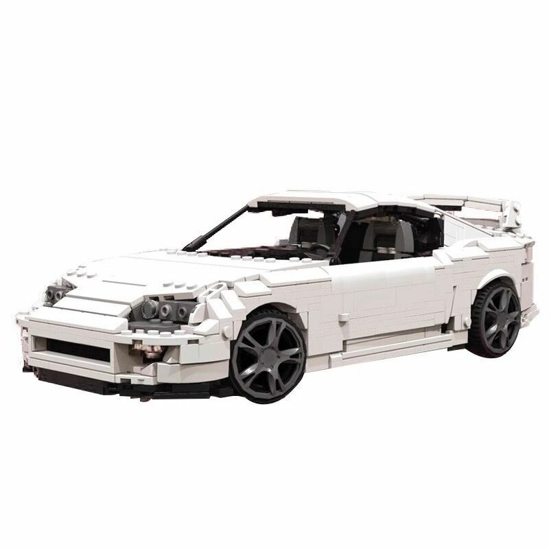 MOC building blocks, белая Toyota A80, обучающие частицы, блоки, пластиковая конструкция, которую можно сконструировать в виде сборных моделей игрушек из строительных блоков