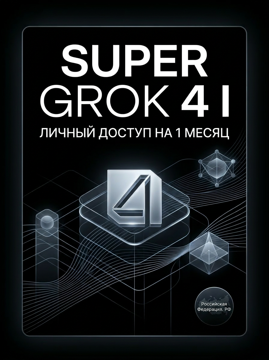 SUPER GROK 4 I: личный доступ на 1 месяц|Российская Федерация. РФ|