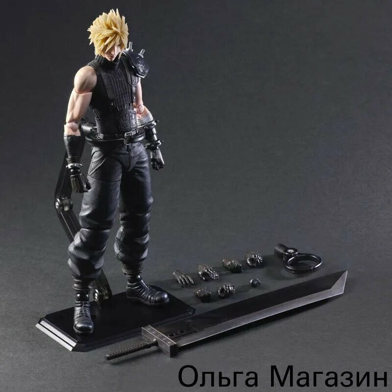 Final Fantasy VII/ Фигурка Клода Стрейффа, Cloud Strife, подвижные фигурки, 27 см