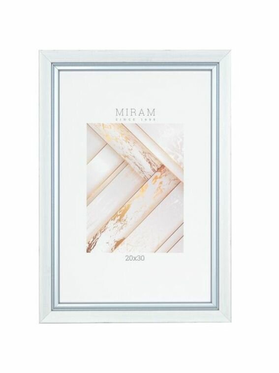 Фоторамка MIRAM, 20х30 см, крепление прищепками, белая, пластик