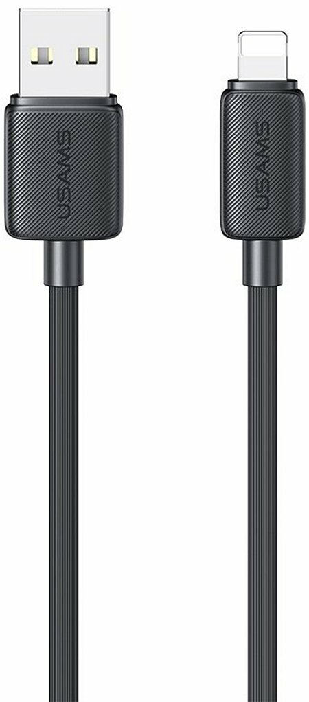 Кабель Usams US-SJ689 Lightning 2.4A Striped Data Cable-KY Series 1m Черный (SJ689USB01)