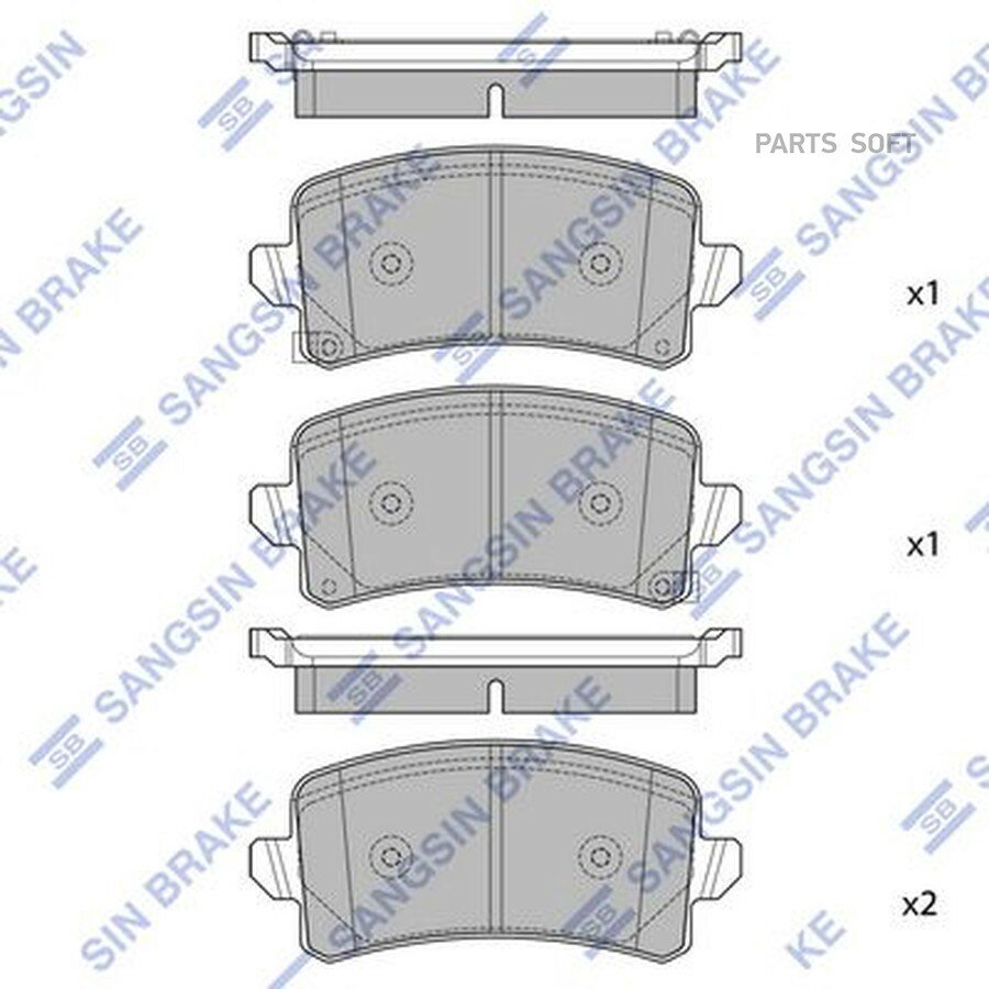SANGSIN BRAKE SP2692 Колодки тормозные HAVAL JOLION 20- 4WD задние