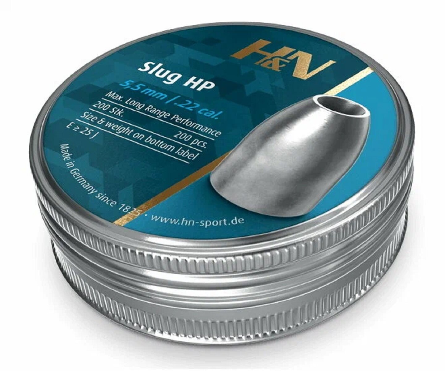 Пули полнотелые H&N Slug HP 5,5 мм, 1,36 г (21 гран) 200 штук