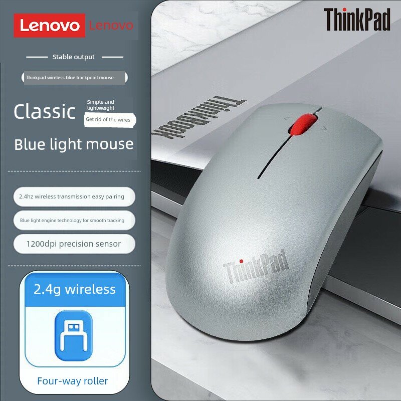 Оригинальная беспроводная Bluetooth-мышь Lenovo Thinkpad с двумя режимами работы для настольных компьютеров, офиса,