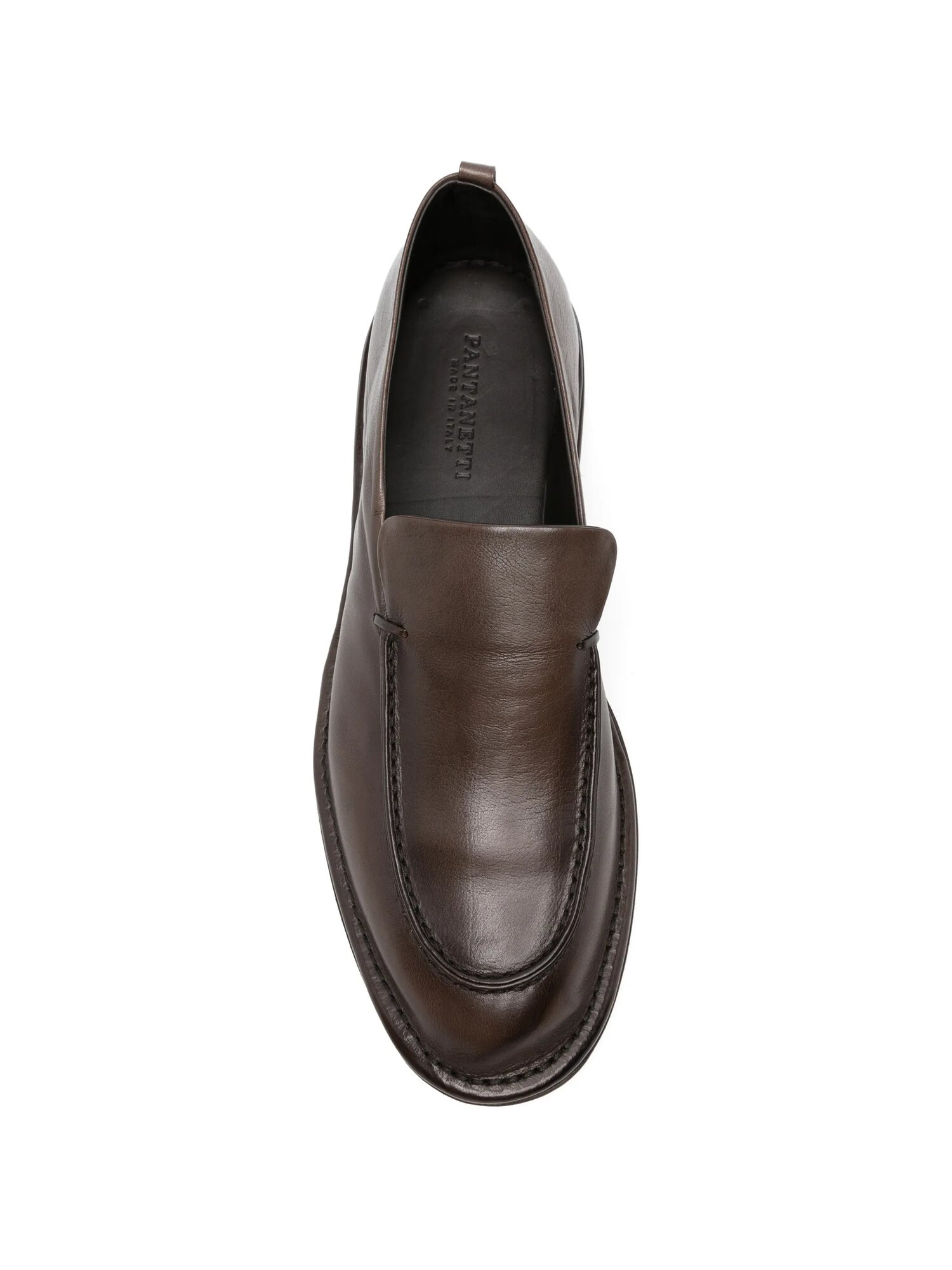 Лоферы Pantanetti Brown leather loafers, размер 41,5, brown — фото 1