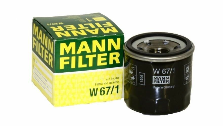 Фильтр масляный MANN W67/1 KIA HYUNDAI MAZDA NISSAN SUBARU MITSUBISHI