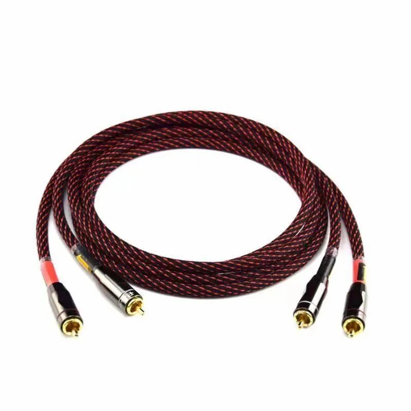 CANARE Аудиокабель RCA/RCA, 1.5 м, красный, 4 жилы, медь, позолоченные коннекторы