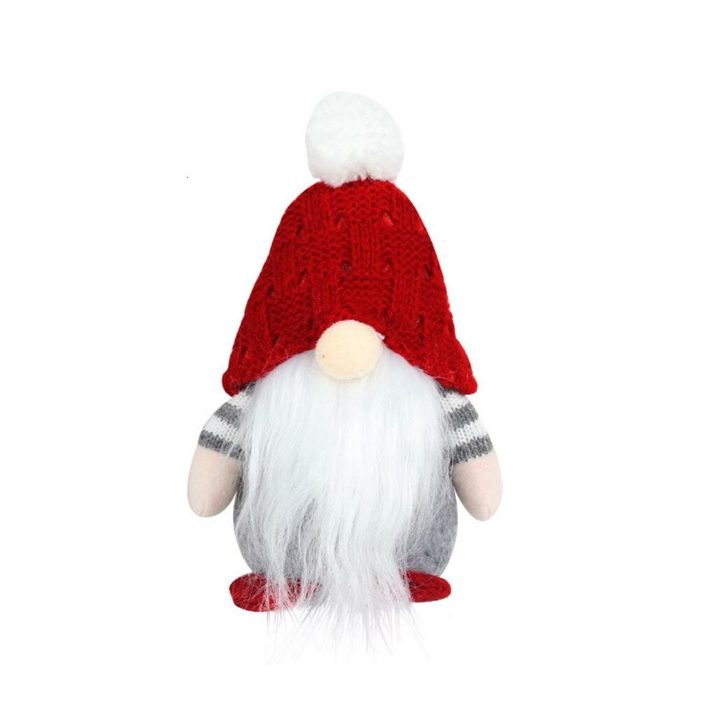 Ёлочная игрушка «Вязаная кукла в шапке», кукла с бородой