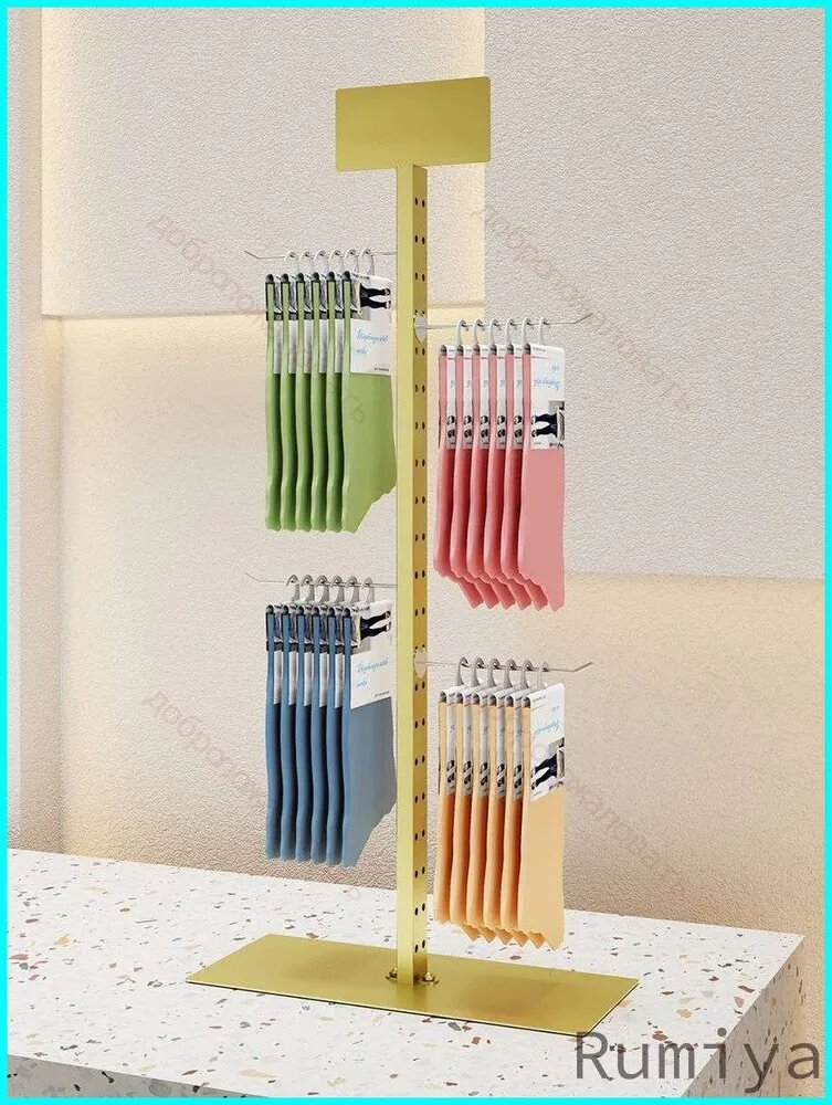 Вешалка напольная, сталь витрина, Подходит для чехлов телефонов, носков, ювелирных изделий и т. д.350x150x680 мм