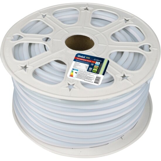 Гибкий неон Uniel NEON ULS-N21-2835-120LED/m-8mm-IP67-220V-8W/m-50M-GREEN