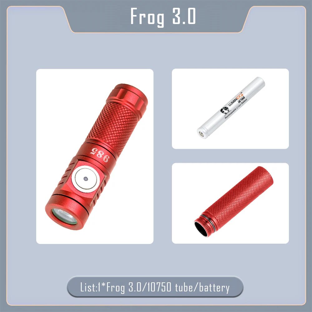 LUMINTOP Frog 3.0 красный фонарь 10750 set