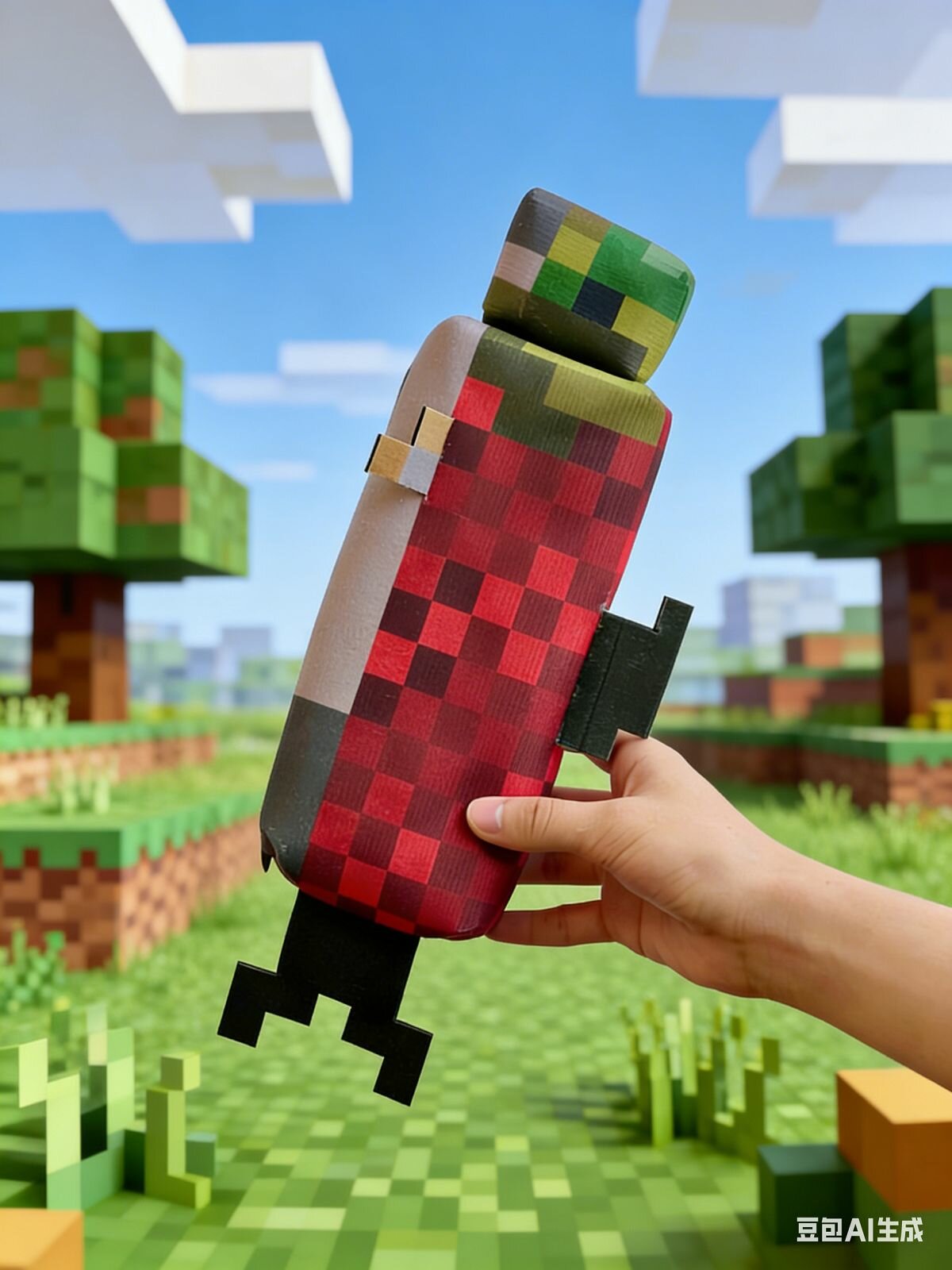 Пенал в форме лосося из Minecraft